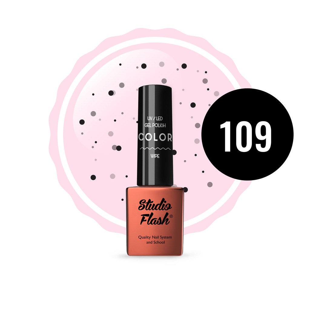 UV/LED Géllakk Color 109 - Tojáshéj Rózsaszín - 5 ml - StudioFlash