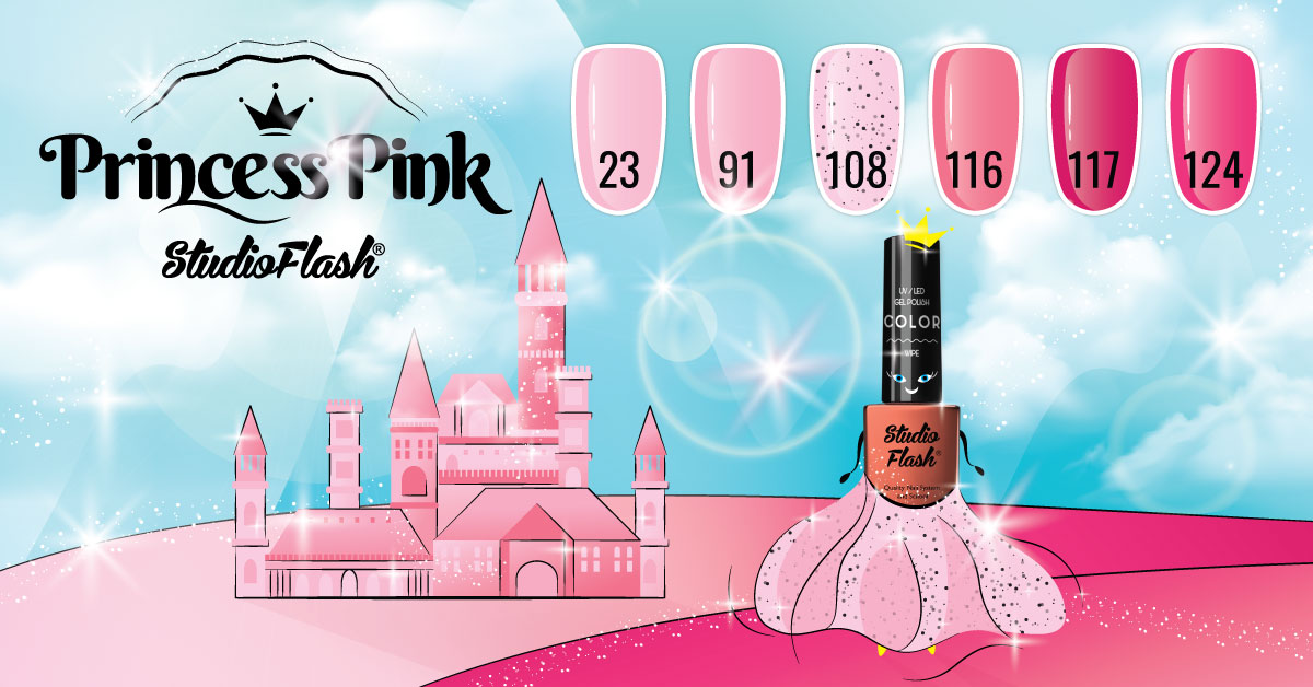 Princess Pink - Rózsaszín gél lakk szett - StudioFlash